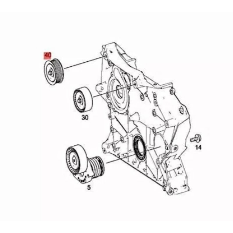 Mercedes Benz W204/W212 M271-CGI IDLER PULLEY RIGHT SIDE 0002021619 ...