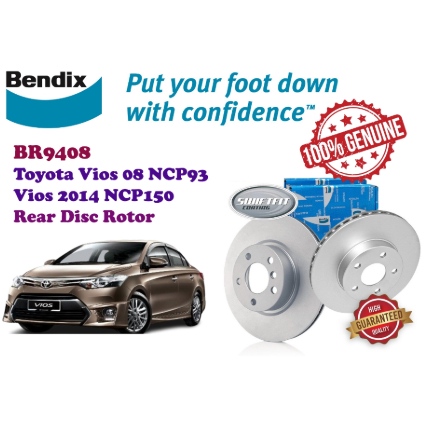 TOYOTA VIOS NCP93 NCP150 YARIS G&S SPEC REAR BRAKE DISC ROTOR ...