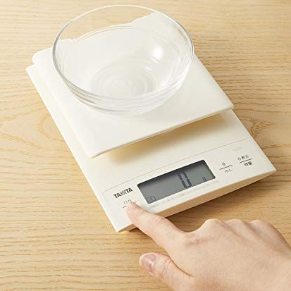 Tanita Cooking Scale, measures up to 3kg with 0.1g increments, White ...