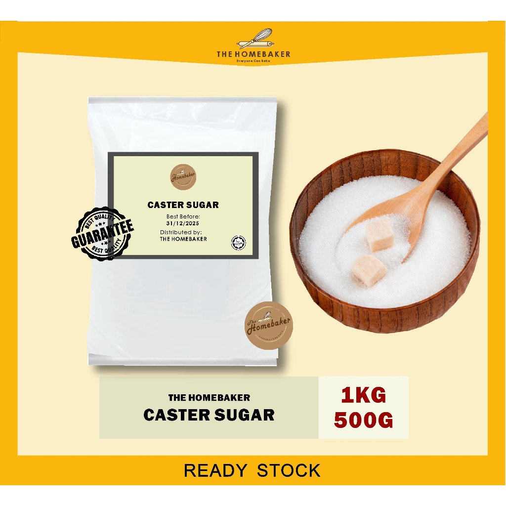 Caster Sugar / Gula Caster/ Gula Kastor/ 1KG / 细砂白糖 / Halal / Homebaker ...