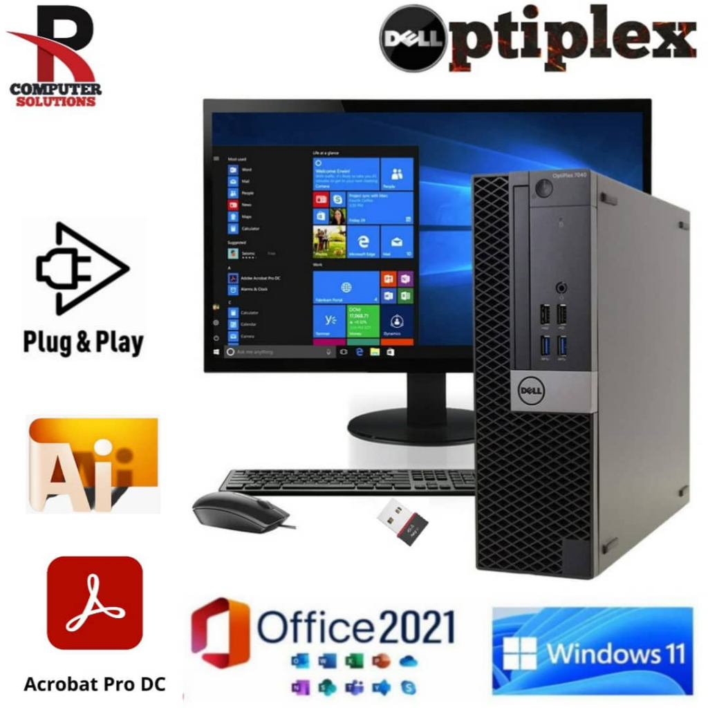 DELL Optiplex 7040 PC & Full Set Intel Core [ i5-7th Gen ] Refurbished ...