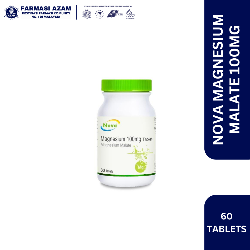 NOVA MAGNESIUM MALATE 100MG TABLETS 60'S | Shopee Malaysia