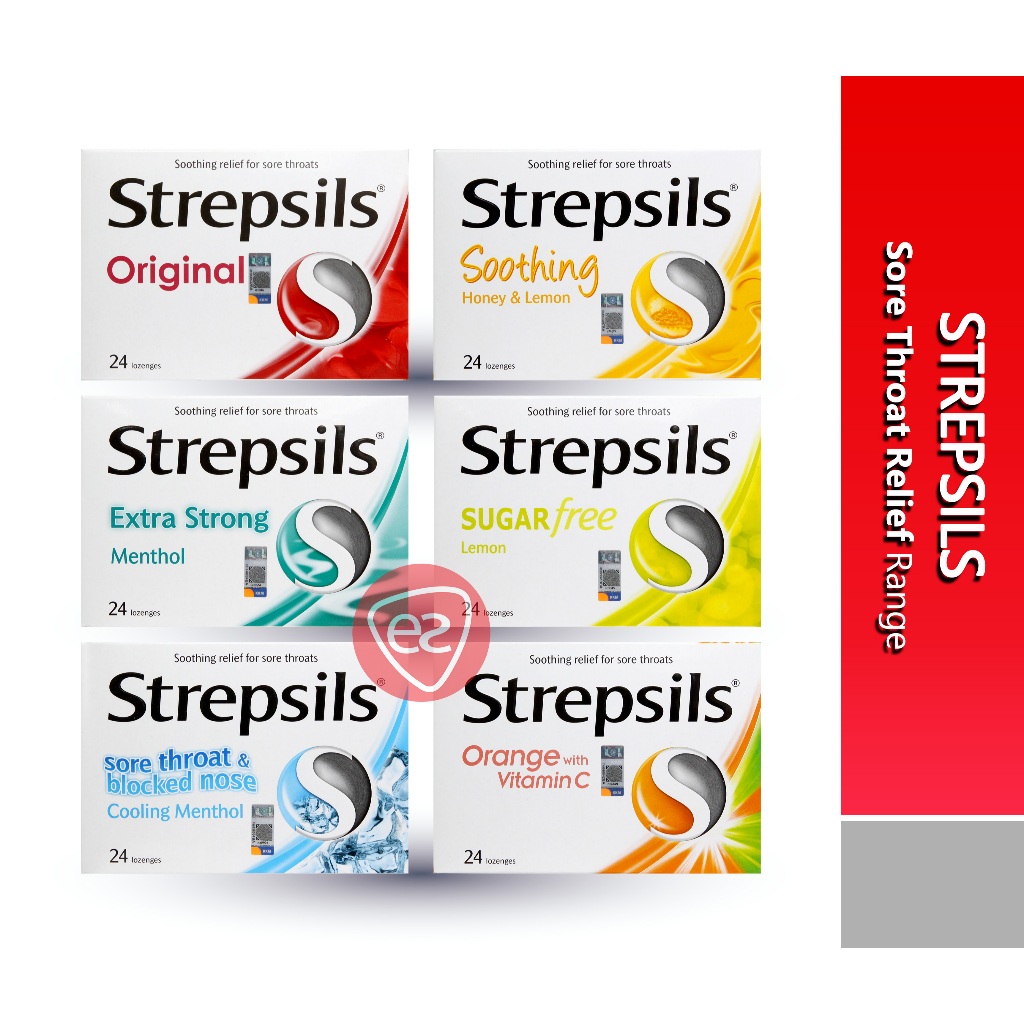 Strepsils Sore Throat Relief Lozenge 24s Original/ Cool/ Extra Strong ...