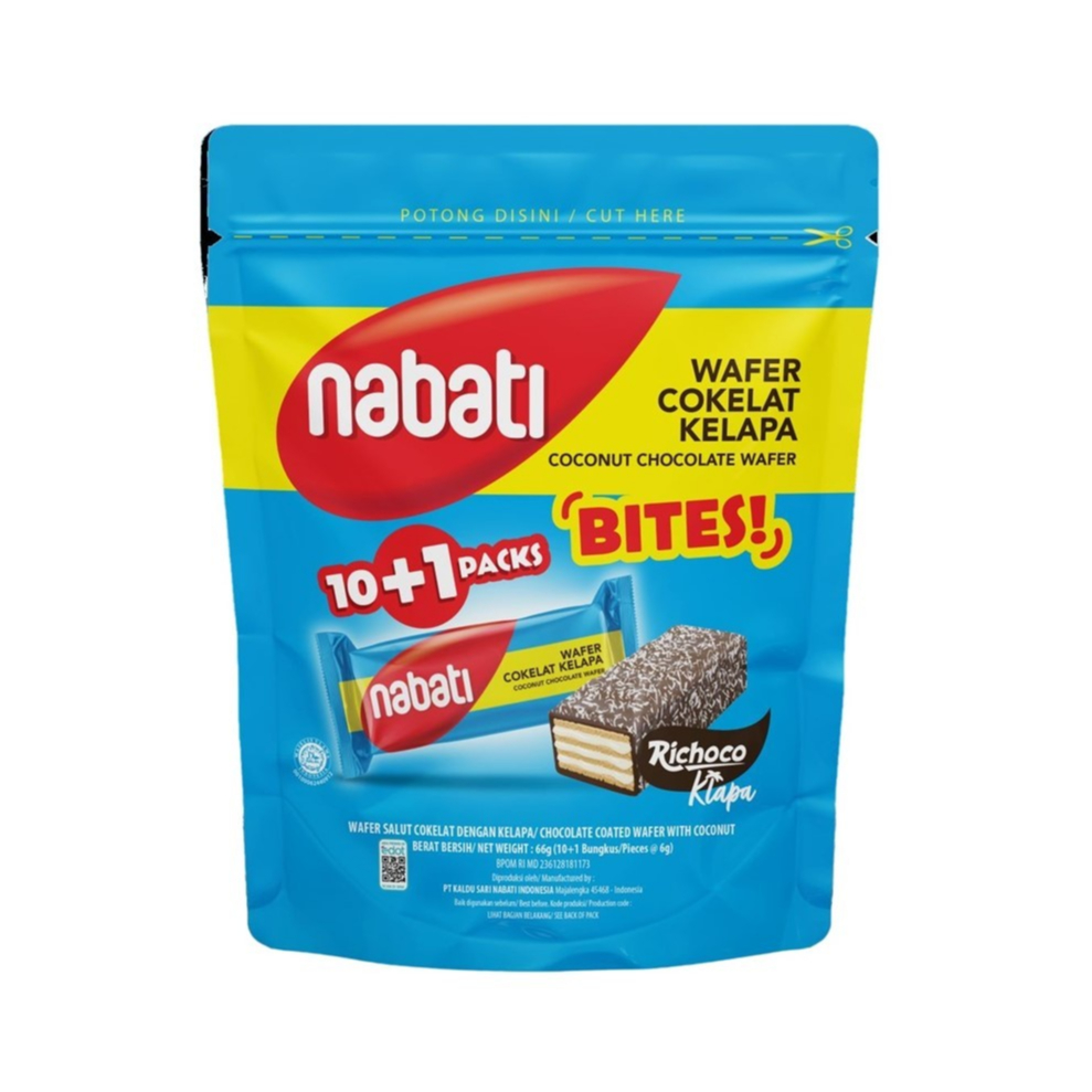 Nabati Chocolate Coated Wafer with Coconut 66g | Shopee Malaysia