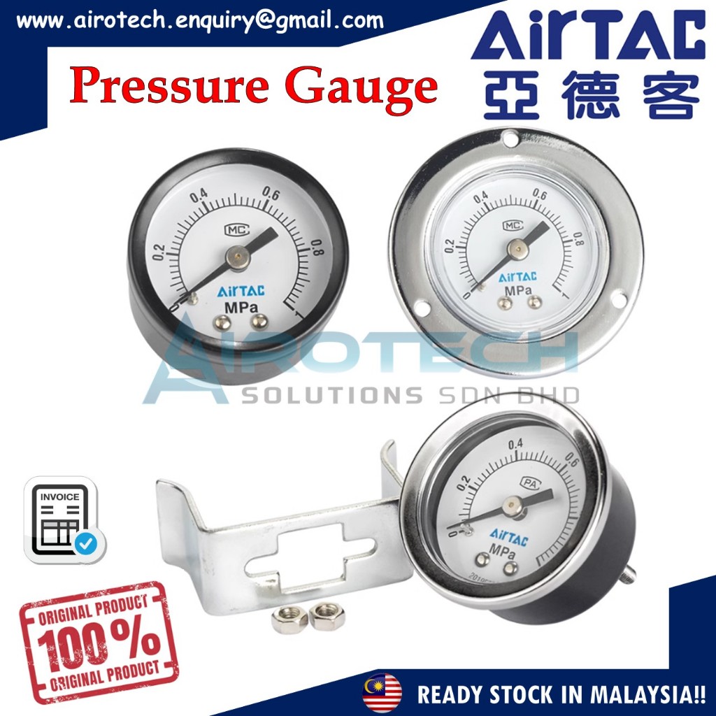 AirTAC Pressure Gauge GS GF GU Mpa/Psi/Bar/Kgf/cm2 & Psi | Shopee Malaysia