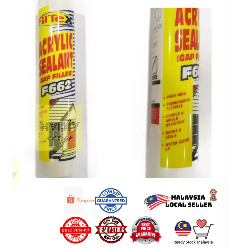 SILICON PUTIH PAINTABLE Gap Filler | Shopee Malaysia
