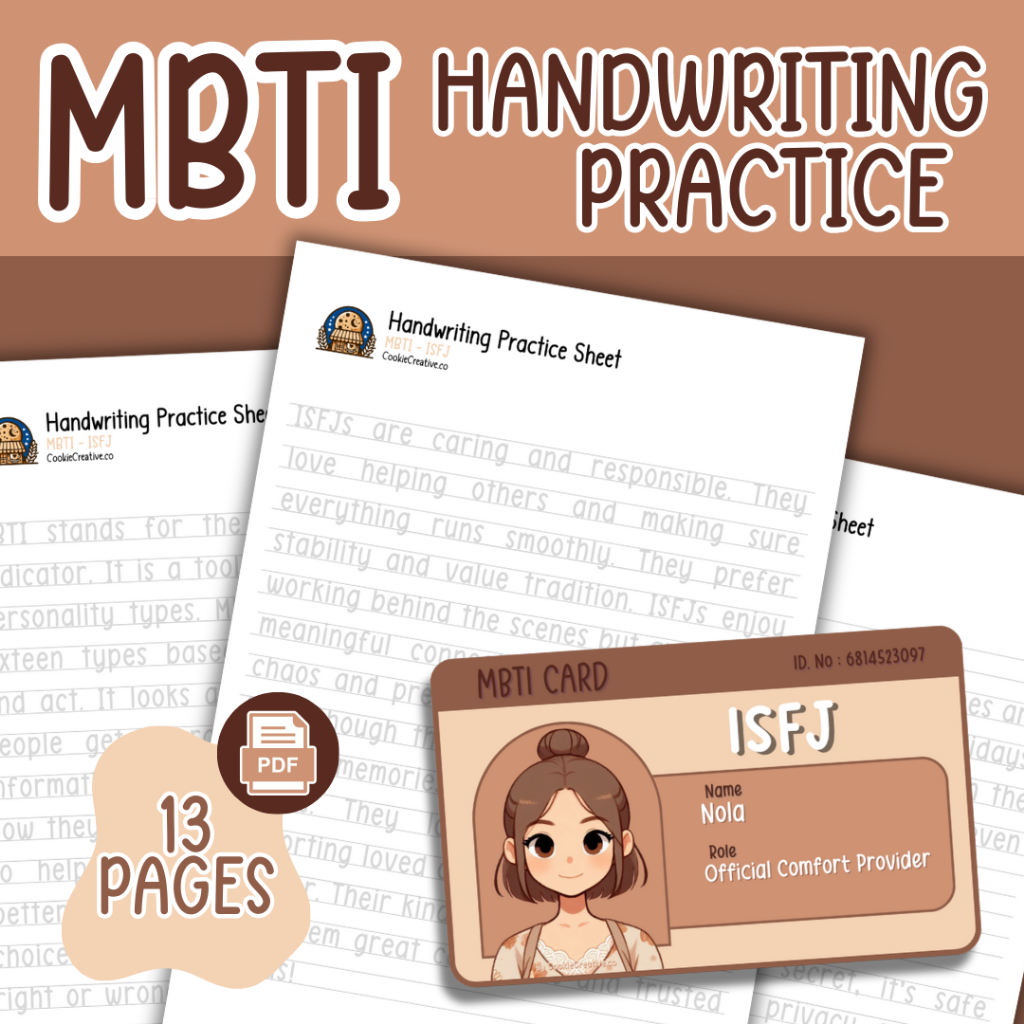 (PDF) handwriting practice book latihan tulisan cantik (mbti - isfj ...