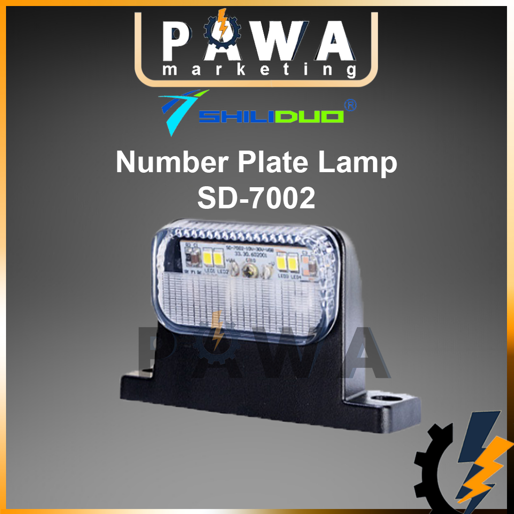 Shiliduo 100% Authentic Number Plate Lamp Led SD-7002 12V 24V Car Lorry ...