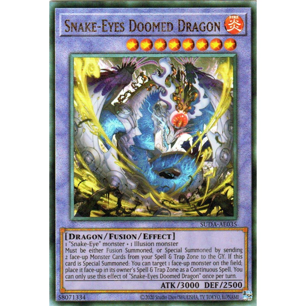 yugioh SUDA-AE035 Snake-Eyes Doomed Dragon (ur/utr) | Shopee Malaysia