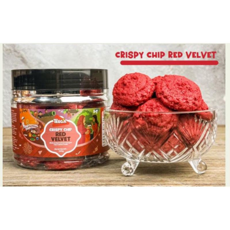 TEEGA Red Velvet Crispy Chip Cookies Biskut Rangup 240g | Shopee Malaysia