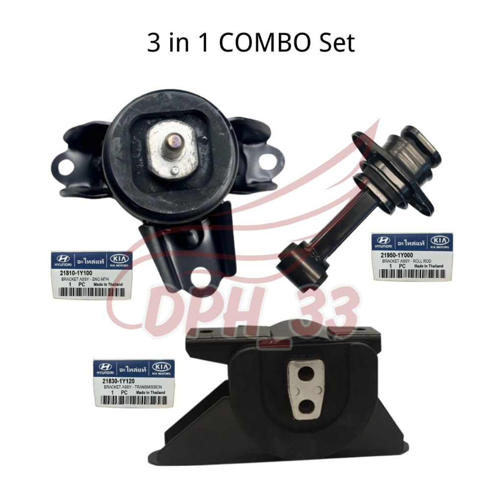 [3 IN 1 SET] KIA Thailand OEM Engine Mounting for KIA Picanto TA 21810 ...