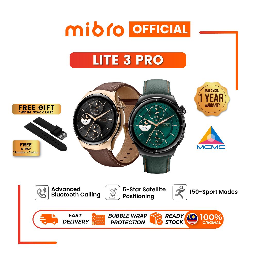 Mibro Lite 3 Pro Jam Pintar / Smartwatch 1.32'' AMOLED Ultra HD, GPS 5 ...