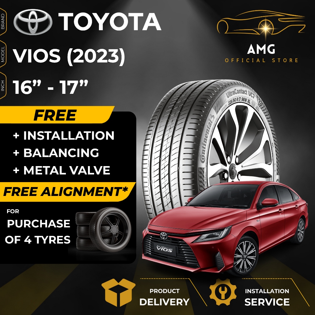 TOYOTA VIOS (2023) Tayar Kereta Car Tyre (FREE INSTALLATION/DELIVERY ...