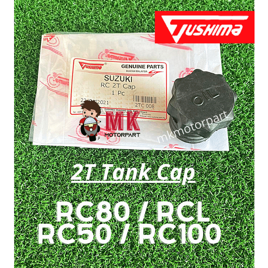 (Tushima) RC 2T TANK CAP Suzuki RC80 / RCL / RC100 / RC50 Getah Tudung Tangki Minyak 2T | Shopee ...