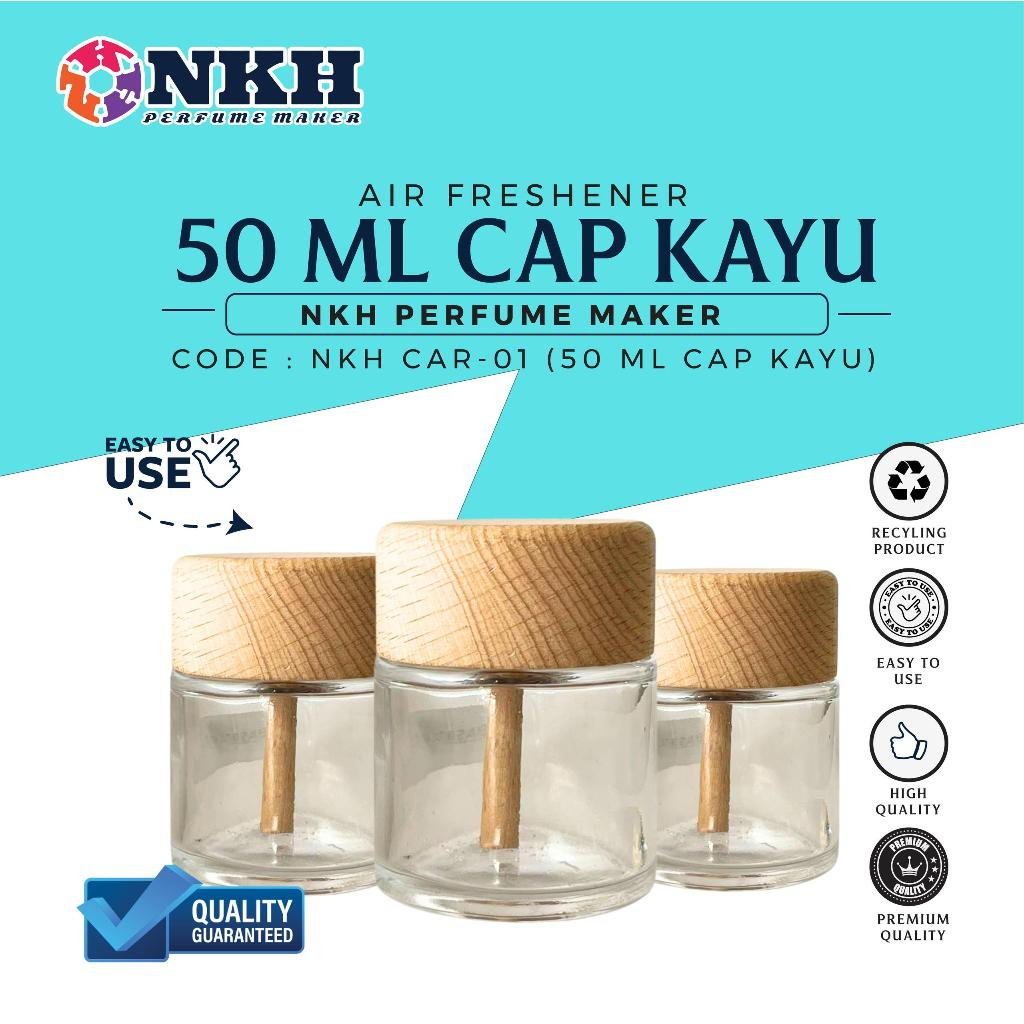 [1PCS] BOTOL KOSONG 50ML CAR PERFUME CAP KAYU / AIR FRESHENER ( NKH CAR ...