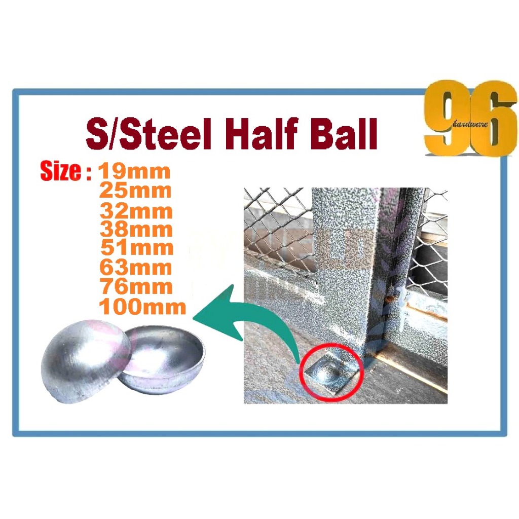 Steel Half Ball Cap/ Half Ball Untuk Wall Plug Tutup | Shopee Malaysia