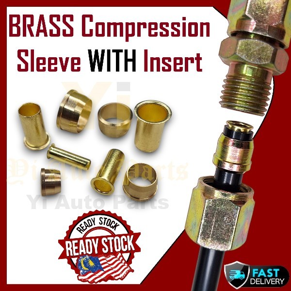 (10pcs=1pack) Brass Compression Sleeve，Brass Fitting Sleeve，Sleeve Seal ...