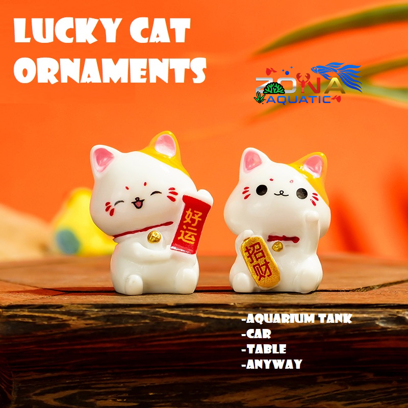READY STOCK | LUCKY CAT ORNAMENTS DECORATIONS | FISH TANK DECORATIONS ...