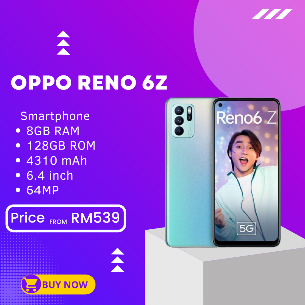 Oppo Reno 6Z 5G 8GB+128GB (Original second) | Shopee Malaysia