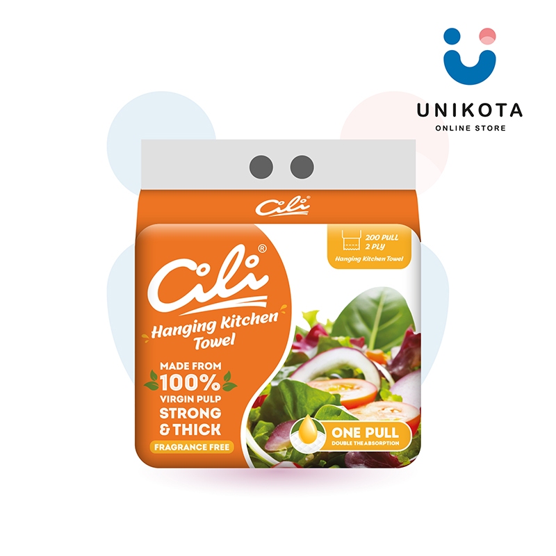 Cili Hanging Kitchen Towel Tuala Dapur Tarik 200 pulls 2PLY | Shopee ...