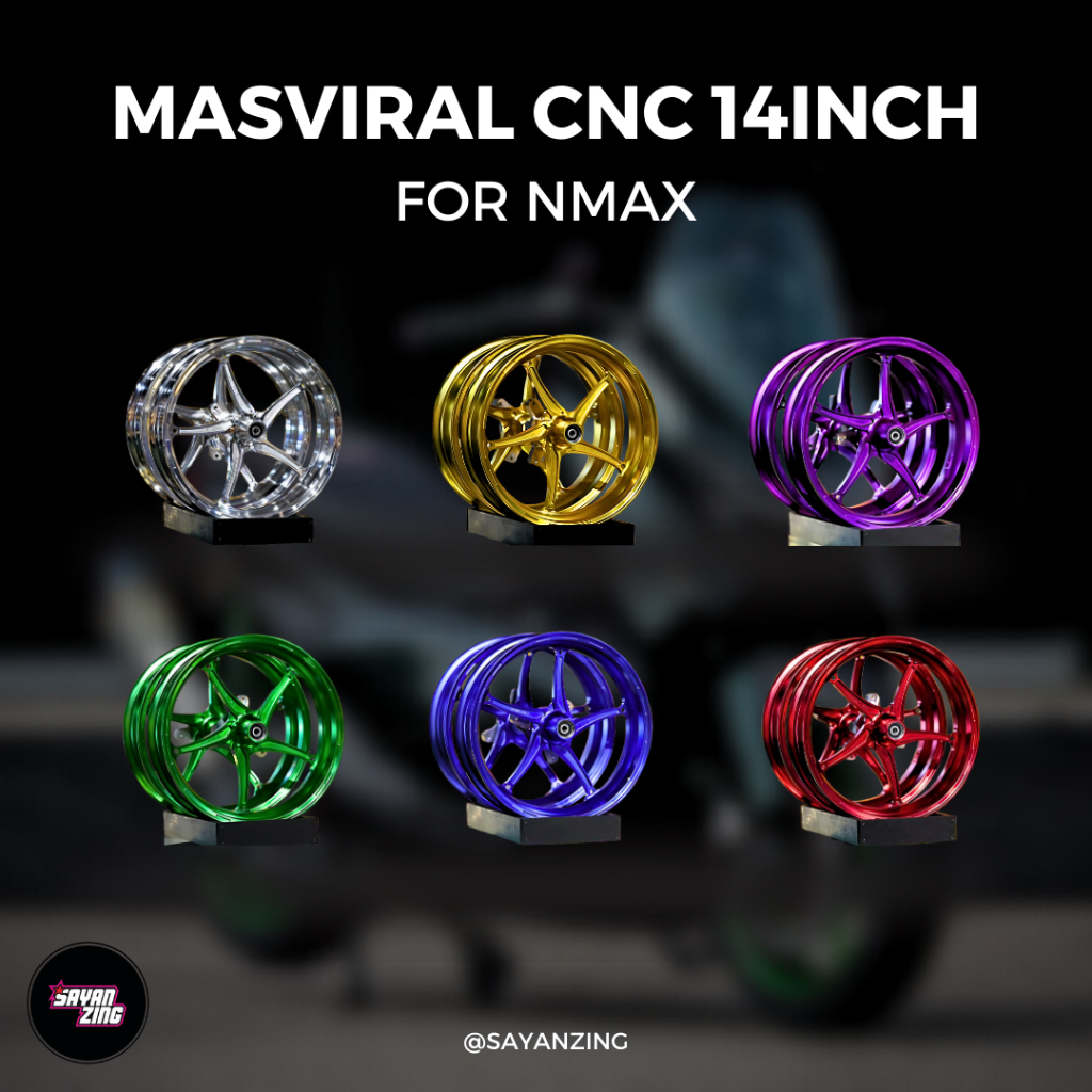Masviral CNC NMAX V1 V2 V3 14inch Rim | Shopee Malaysia