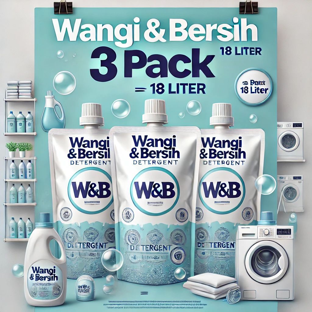 W&B Laundry Detergent Diy Kit Premium Quality 18 Liter Bau Wangi ...