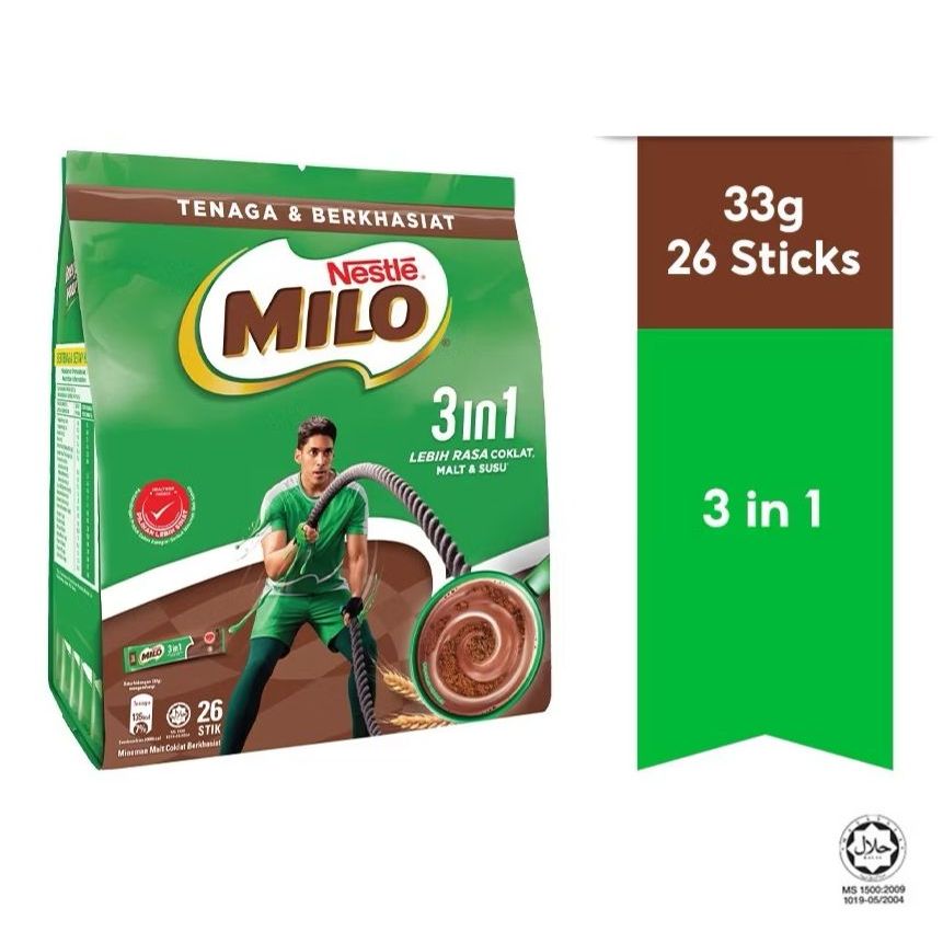 NESTLE MILO 3in1 Activ-Go Mixes Stp - 33g x 26's (Exp:03/2026) | Shopee Malaysia