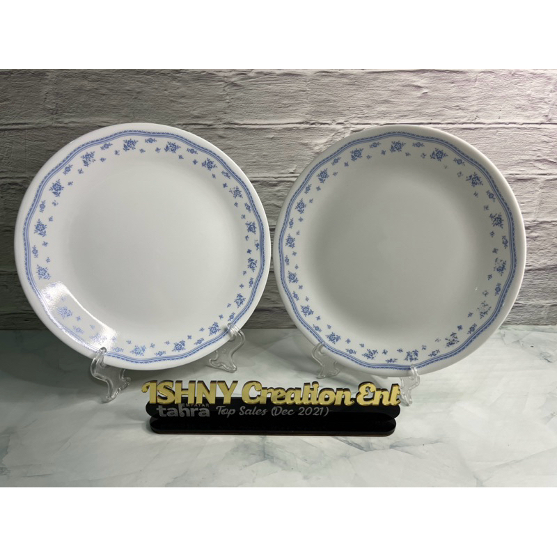 [Preloved] CORELLE Morning Blue dinner plates 26cm (2pc) | Shopee Malaysia