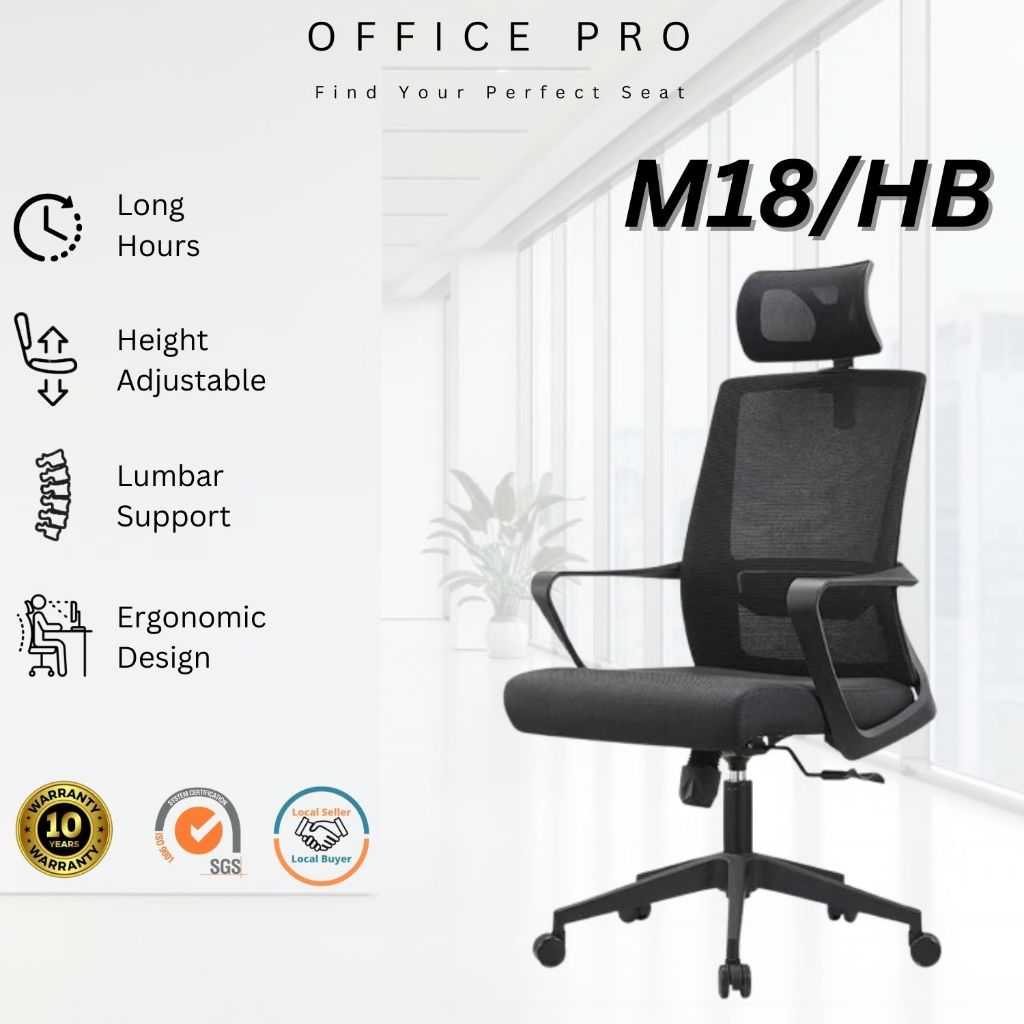 M18/HB Ergonomic Chair | 10 Years Official Warranty (Setup Business ...