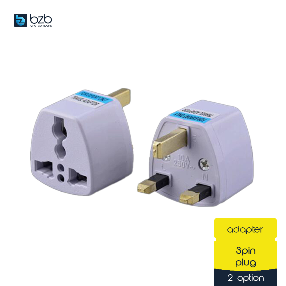 Fireproof 3 Pin Plug Socket Adapter Converter With Fuse Safe Connector ...