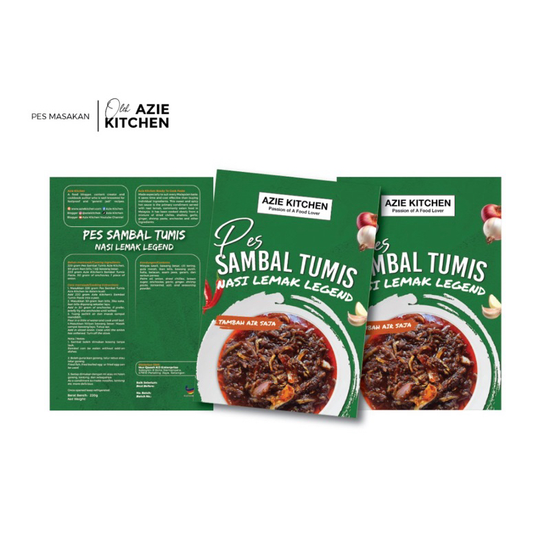 Pes Sambal Tumis Nasi Lemak Legend AZIE KITCHEN 220 gram | Shopee Malaysia