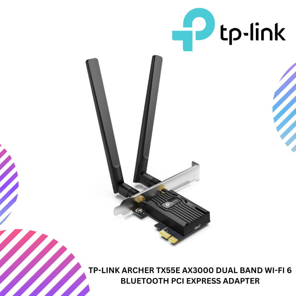 TP-Link Archer TX55E AX3000 Dual Band Wi-Fi 6 Bluetooth PCI Express ...