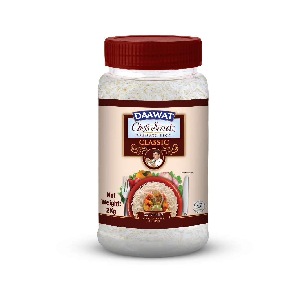 DAAWAT ROYAL CHEF SECRET CLASSIC BASMATI 2KG JAR | Shopee Malaysia