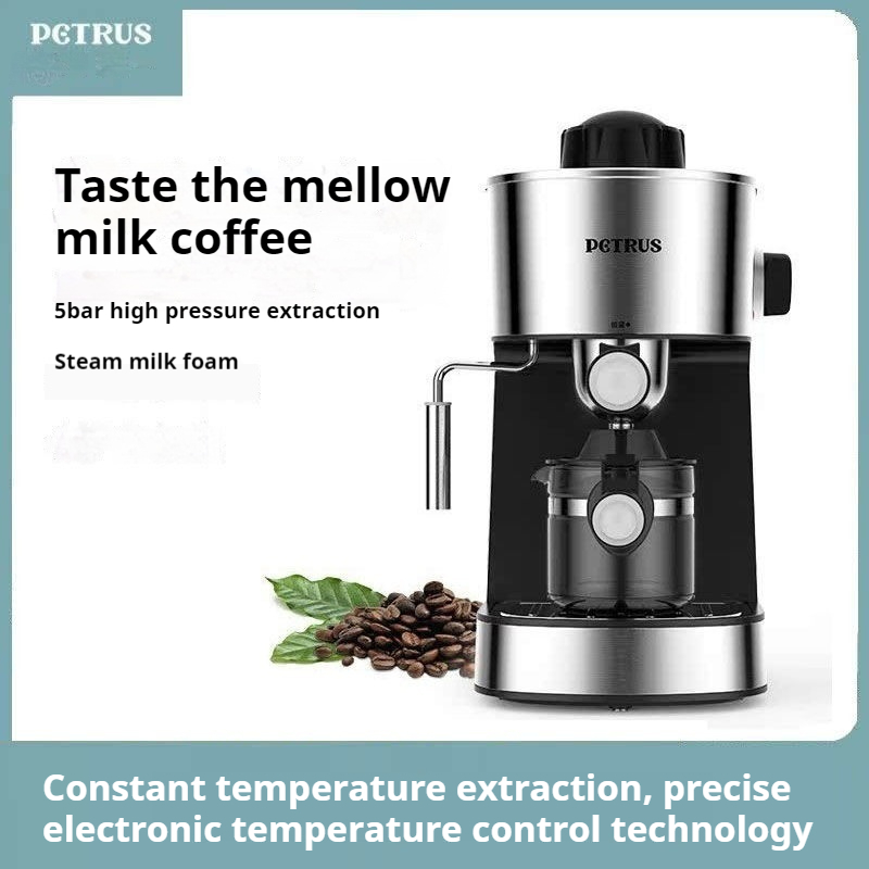 Coffee machine Italian coffee machine household small mini pot steam ...