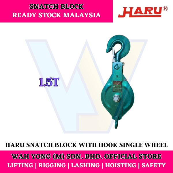 HARU SNATCH BLOCK WITH HOOK SINGLE WHEEL (1.5T) | Shopee Malaysia
