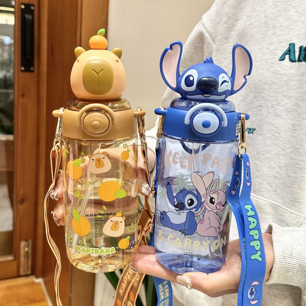 【🇲🇾Ready stock!】650ml Tritan BPA Free Bottle Kids Water Bottle Capybara ...