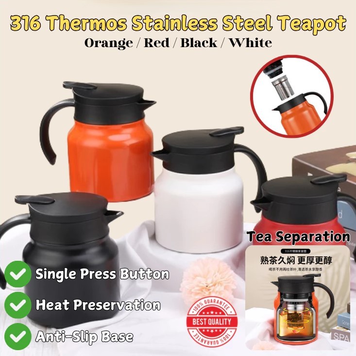 ATLAS 800/1000ML 316 Termos Keluli Tahan Karat Cerek Air Teko Periuk ...