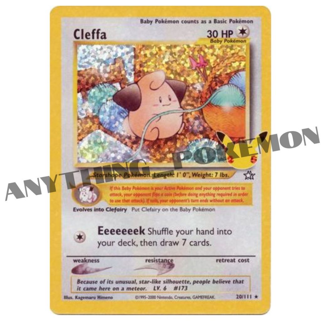 Pokemon Card - Cleffa (20/111) - HOLO Rare - Celebrations Classic ...