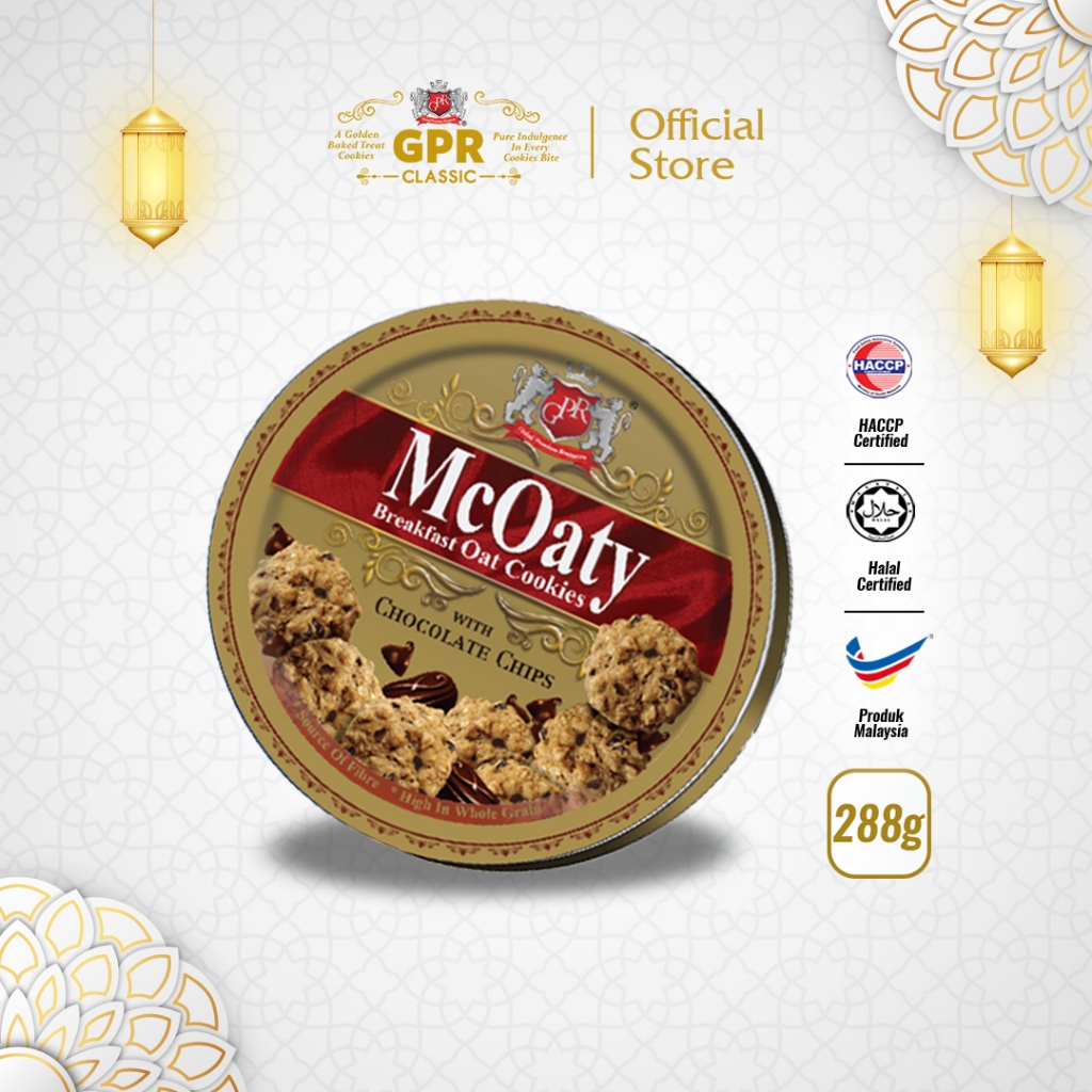 GPR McOaty Oat Cookies Chocolate Chips 288g Biskut Biscuit 103 | Shopee Malaysia