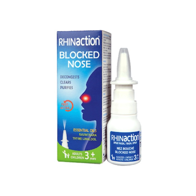 RHINACTION BLOCKED NOSE NASAL SPRAY 20mL (Exp: September 2025) | Shopee ...
