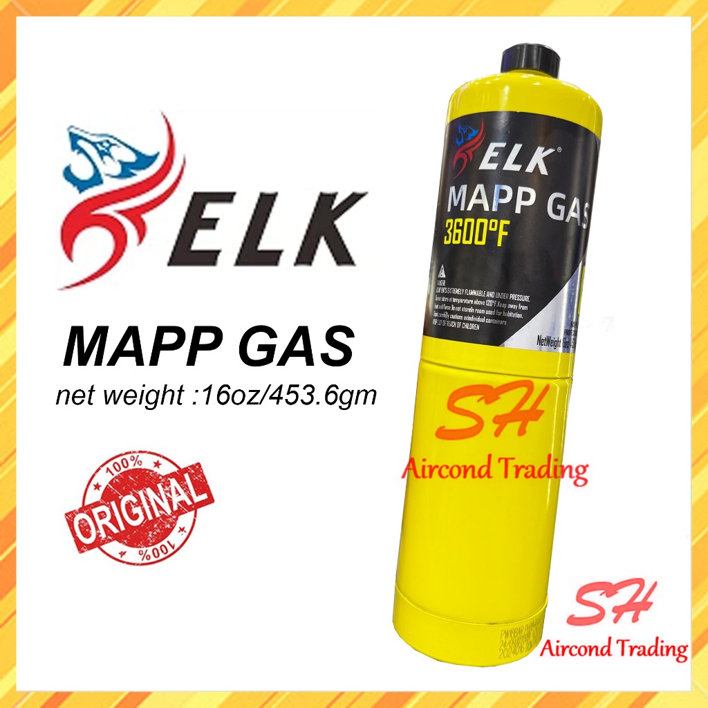 ELK MAPPGAS CYLINDER MAPP GAS 3600F USA (16OZ./453.6gm) | Shopee Malaysia