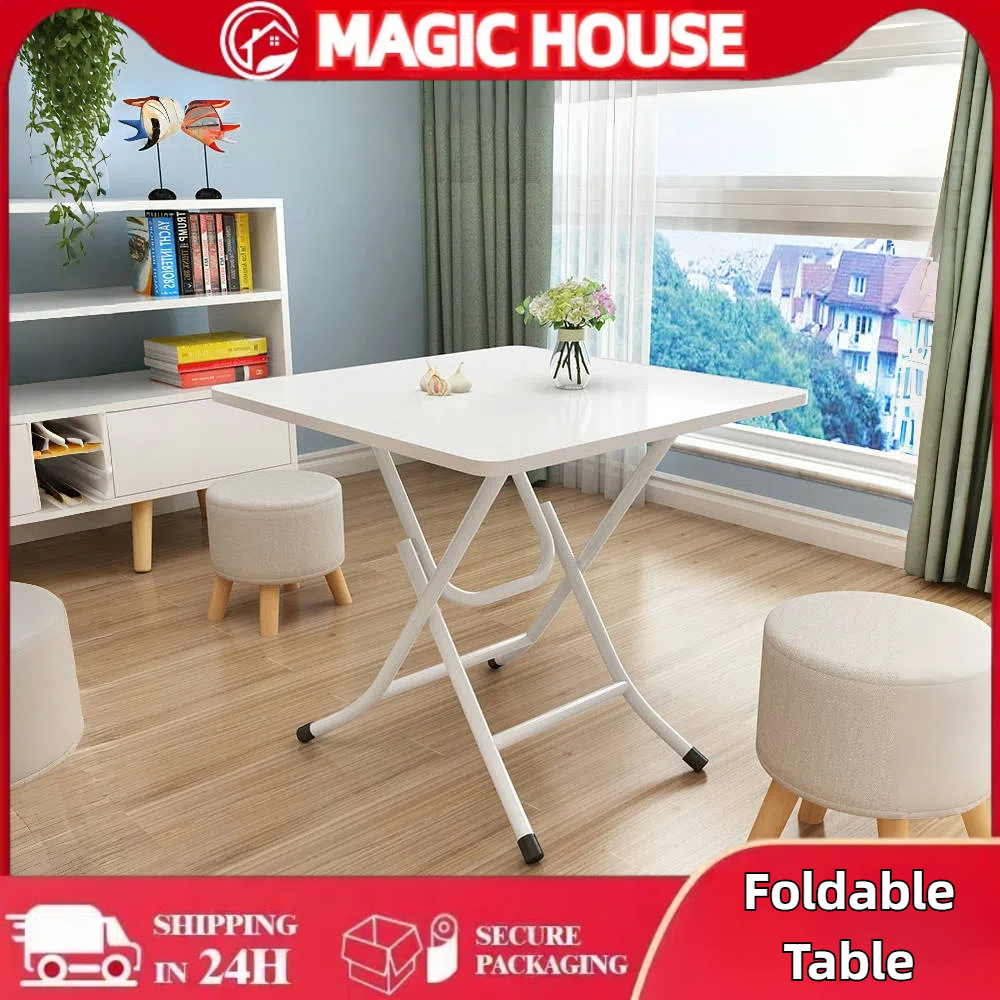 Folding Table portable dining desk Small Computer Table Meja Lipat Kayu ...