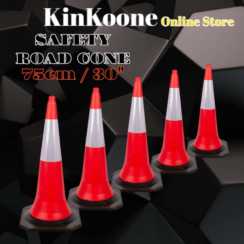 30”/75cm Safety Road Cone Traffic Cone PVC Reflective Sticker Heavy ...