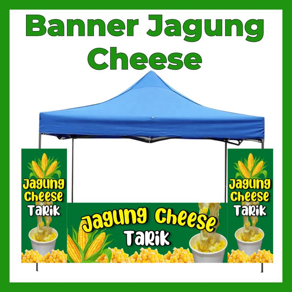 Banner Bunting Jagung Cheese 8x3 kaki / 2x5 kaki Tarik - Readymade ...
