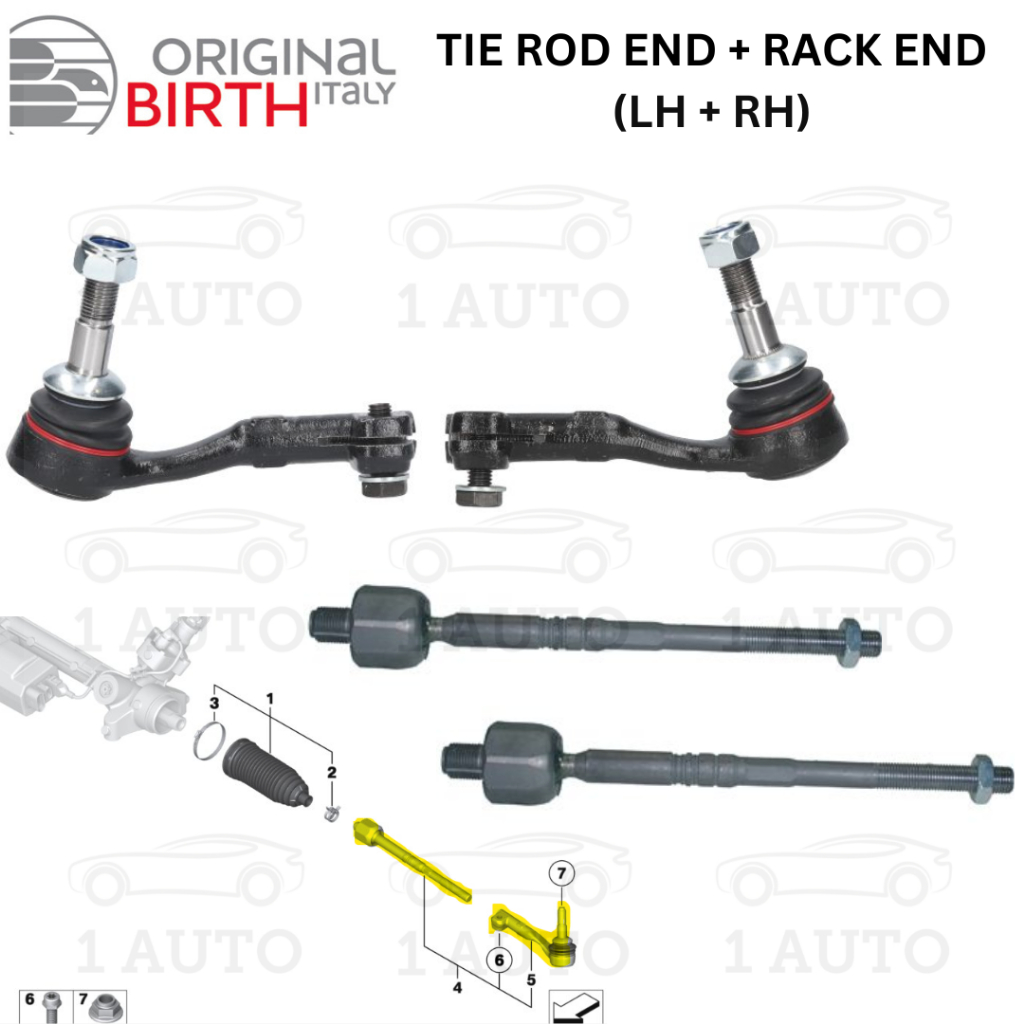 ORIGINAL BIRTH ITALY TIE ROD END / RACK END BMW E90 E92 E93 X1 E84 E87 ...