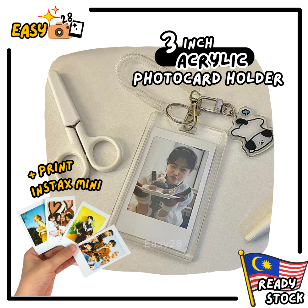 Instax Mini Acrylic Holder 3 Inch Photocard Holder Student ID Card ...