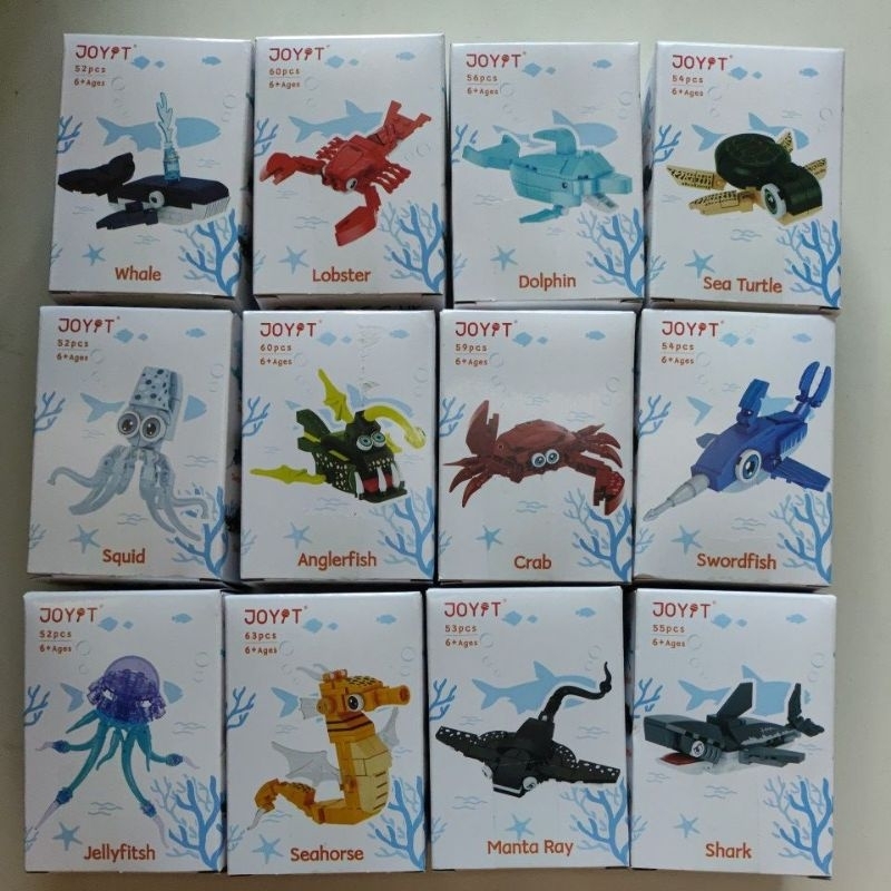 Limited Edition Lego Eco Joyit Mini Sea Animals Hidupan Laut Block ...