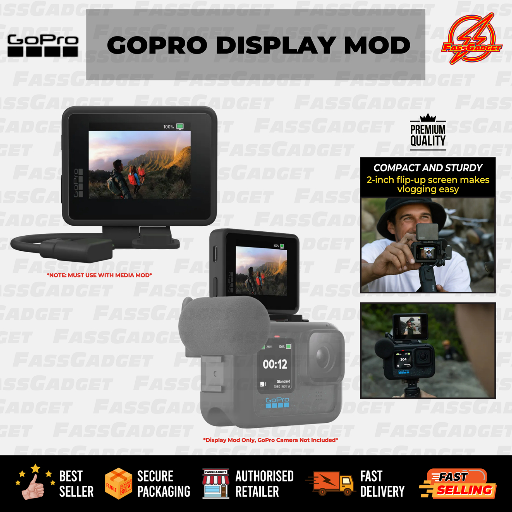 (🔥CLEARSTOCK🔥) Original Gopro Accessories Display Mode For Gopro Hero 8 ...