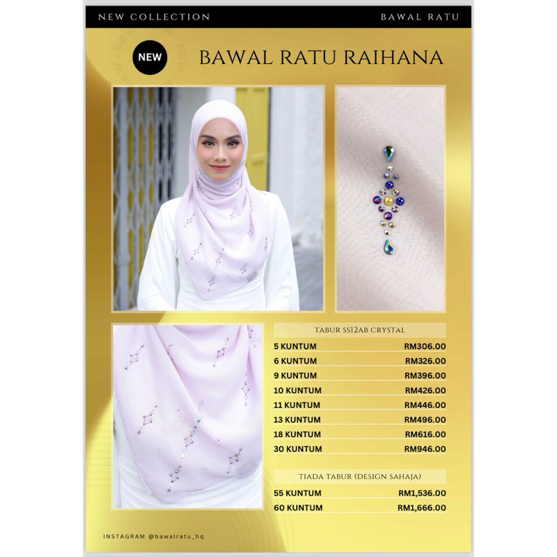 BAWAL RATU RAIHANA (TABUR) | Shopee Malaysia