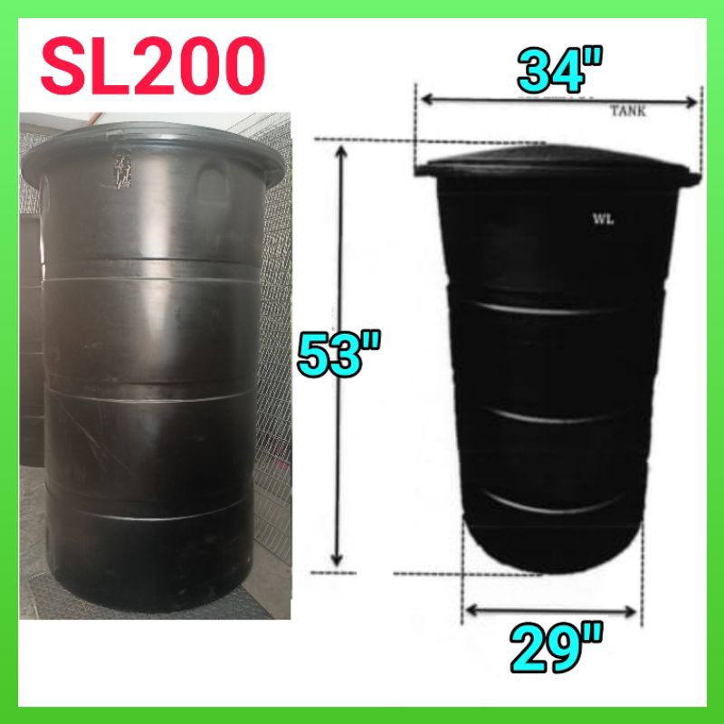 Poly Tangki Kurus Tinggi 200gallon(SL200) BNH | Shopee Malaysia
